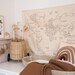 Large World Map Fabric Wall Hanging 96x66cm Natural Organic - Etsy