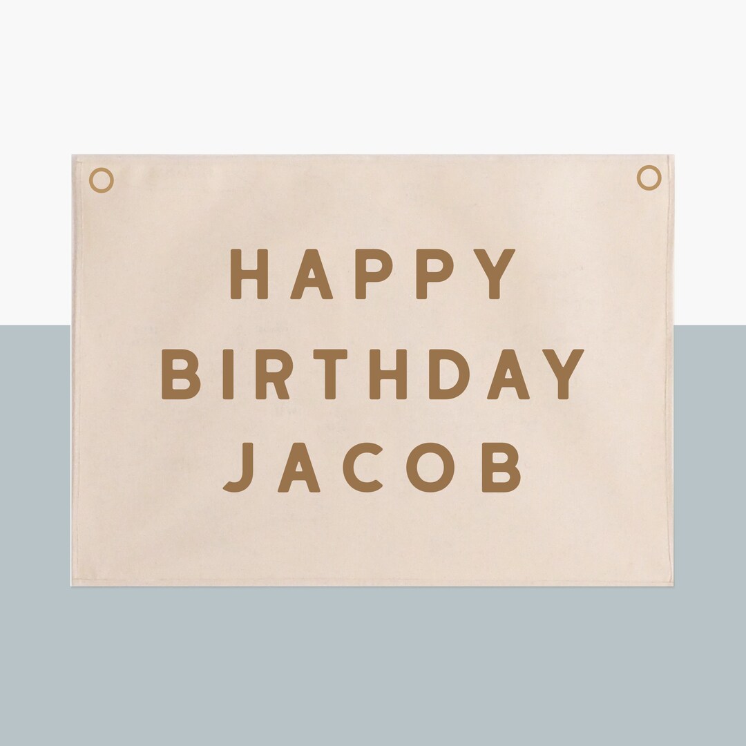 Happy Birthday Wall Hanging Bold Version - Can Be Personalised 70x50cm ...