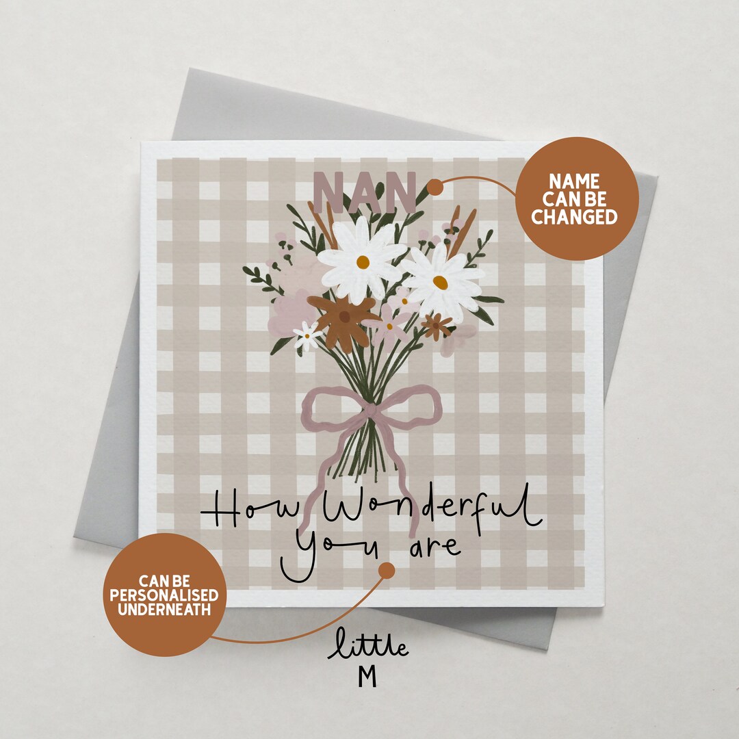 How Wonderful You Are Card - Can Be Personalised - Etsy