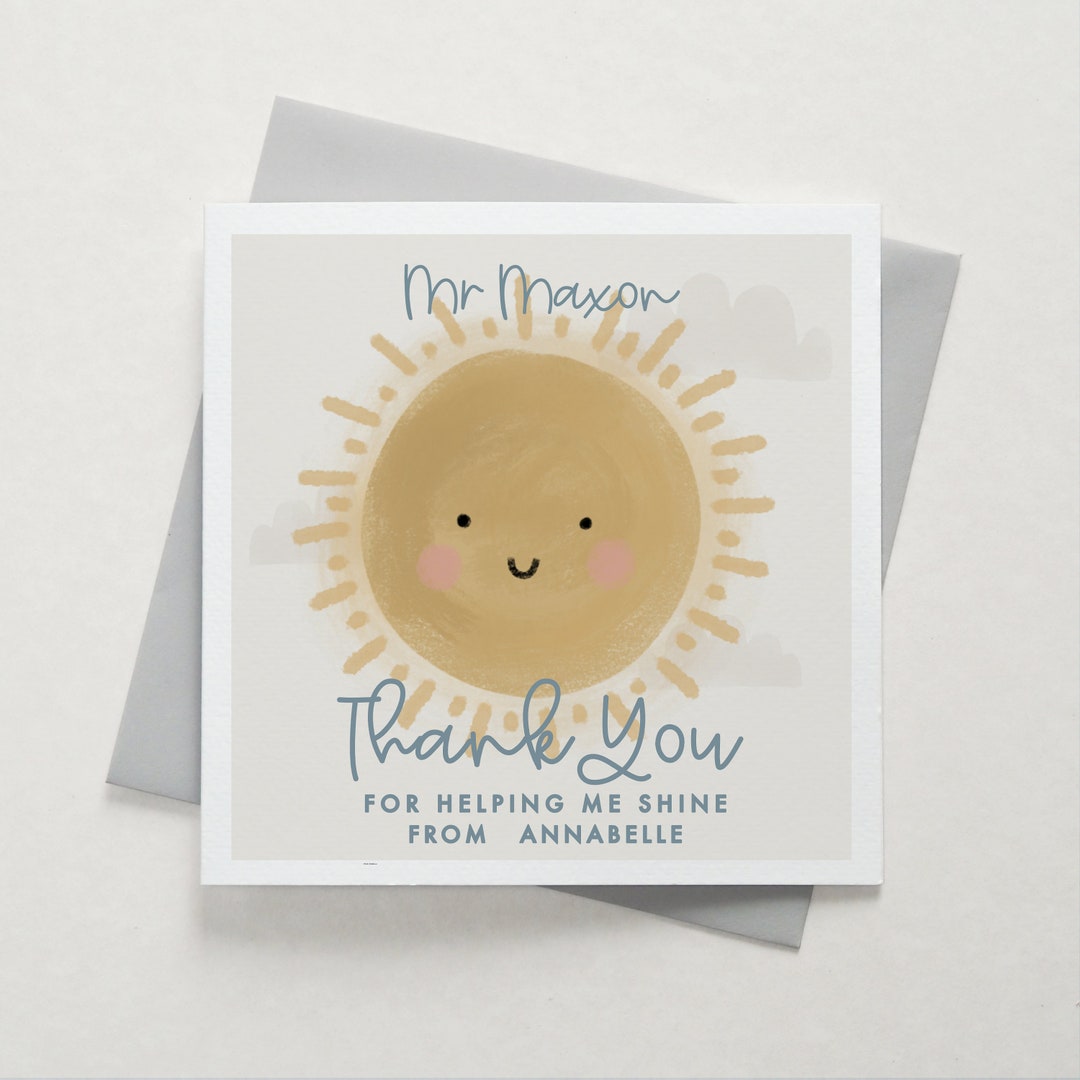 Thank You for Helping Me Shine - Can Be Personalised - Etsy