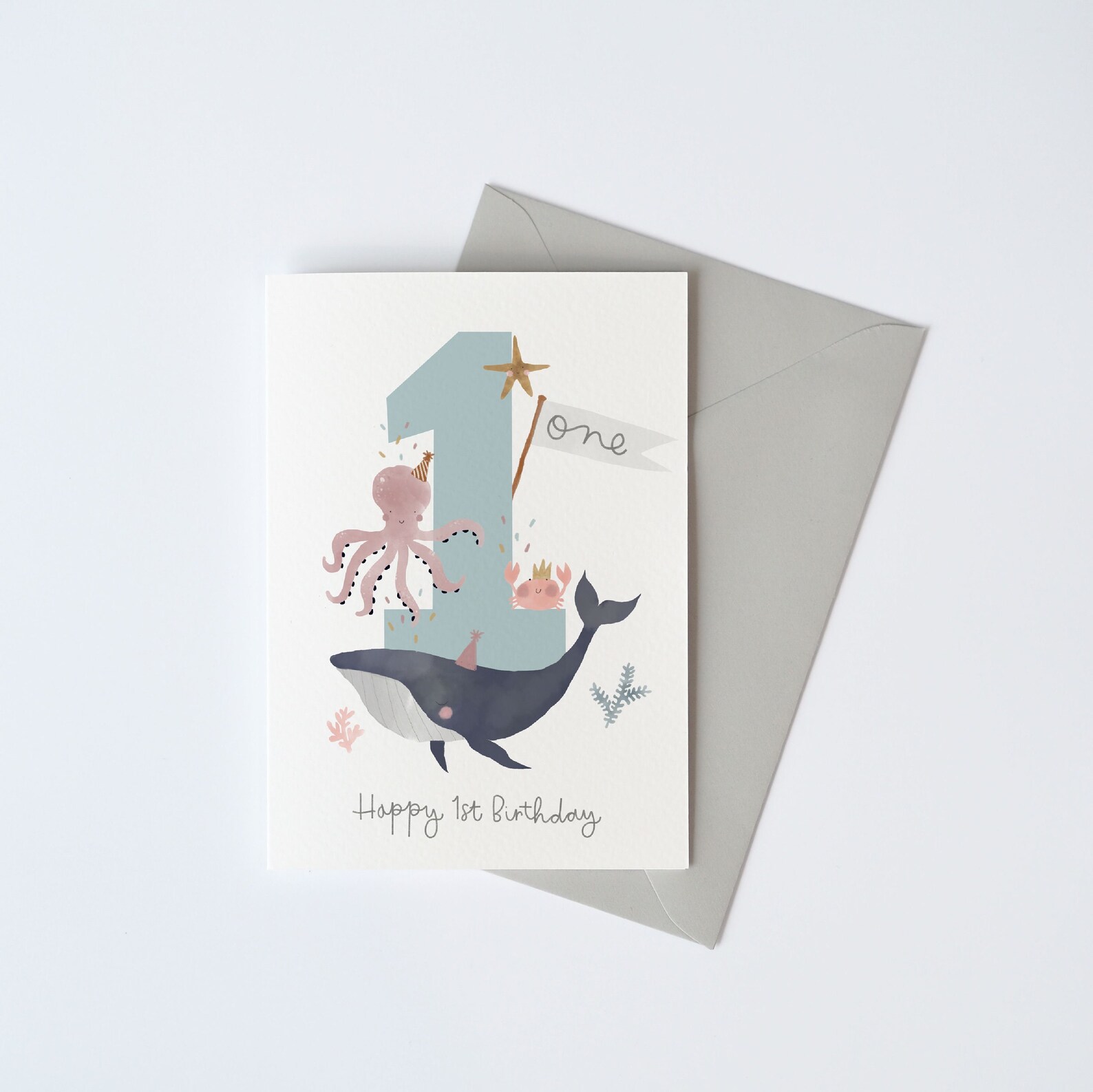 Sea Animals Birthday Card, Can Be Personalised, Ages 1-5 - Etsy