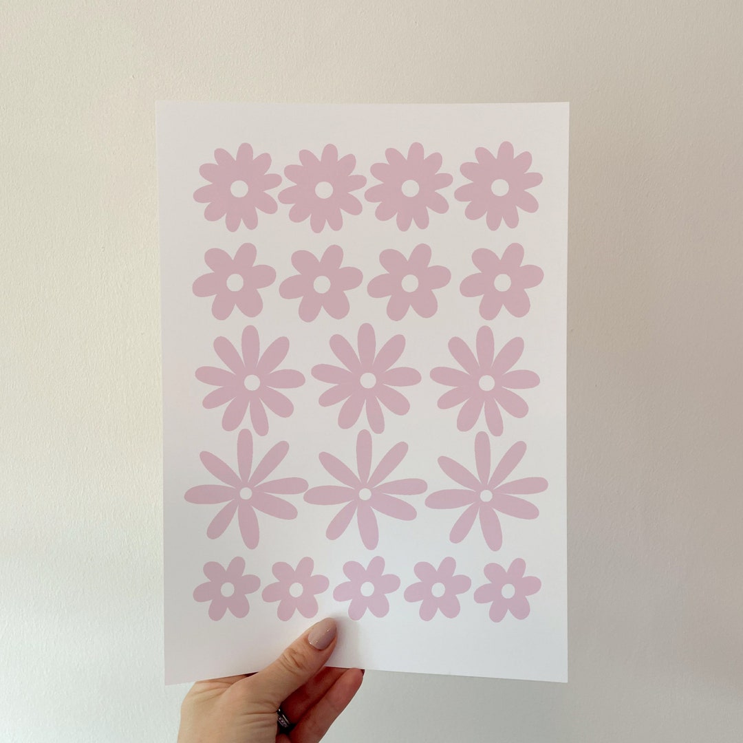 Small Flower Decals - Removable Wall Stickers - Etsy