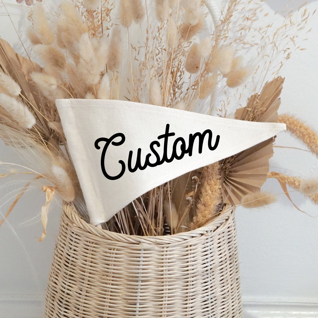 Custom Pennant Flag, More Fonts and Lettering Colours Available - Etsy