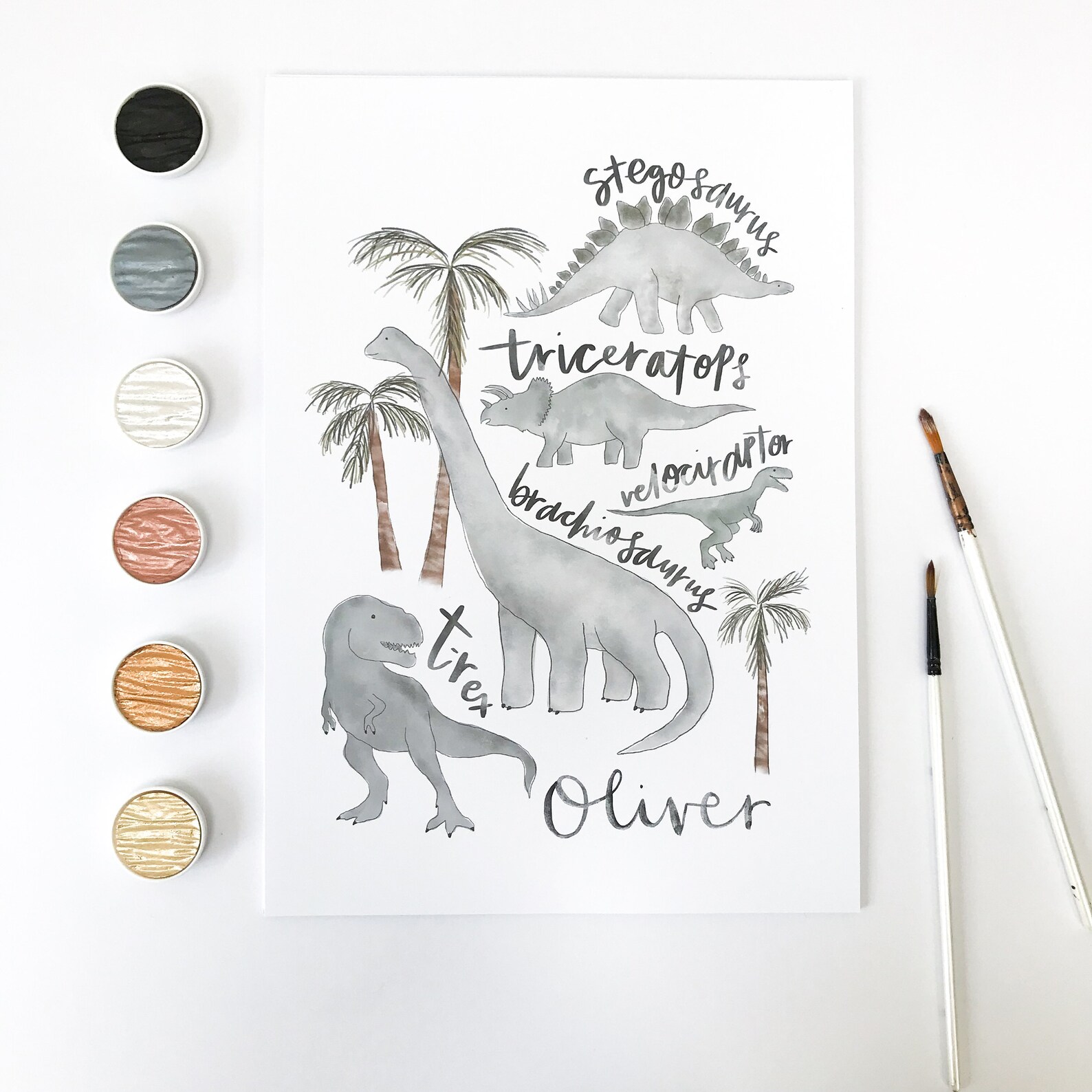 Dinosaur Poster Nursery Dinosaur Print Boys Nursery Girls - Etsy