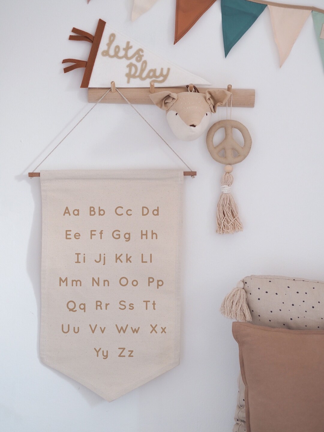 Alphabet Hanging Banner 26x50cm More Lettering Colours Available - Etsy
