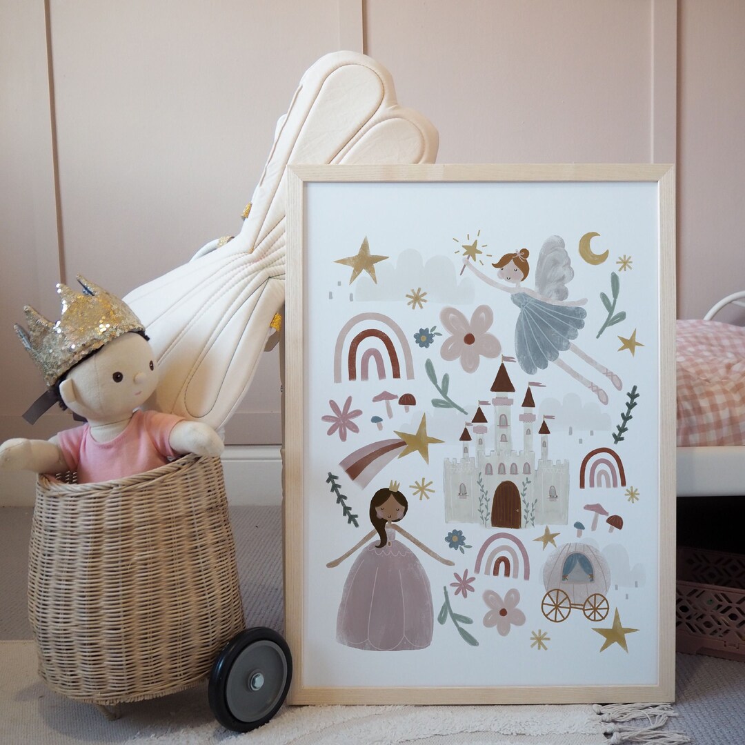 Princess Print - Can Be Personalised. Large Sizes Available. - Etsy