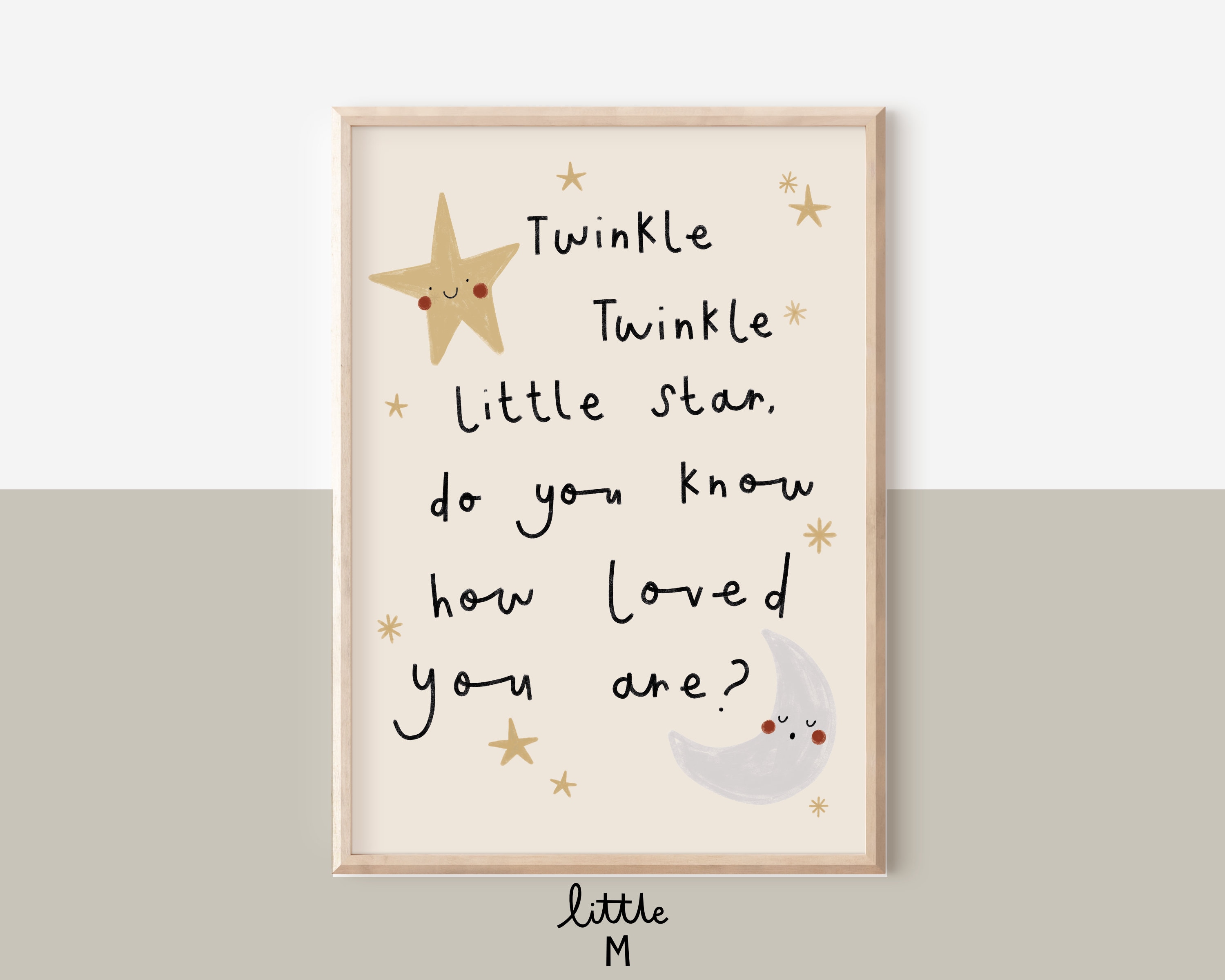 Little Star Quotes Twinkle Twinkle Little Star Framed Print