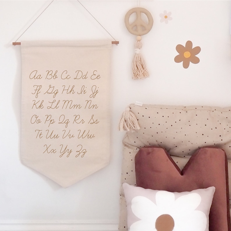 Alphabet Hanging Banner Cursive Font Version 30x50cm - Etsy