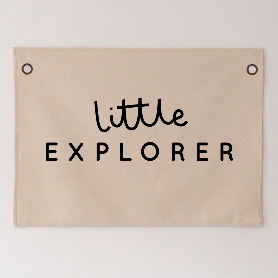Little Explorer Banner 70x50cm - More Lettering Colours Available - Etsy