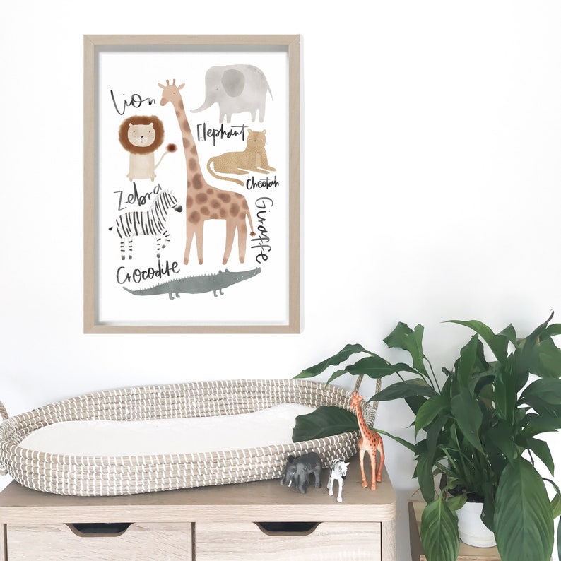 Safari Poster Safari Themed Nursery Safari Print Lion Art | Etsy