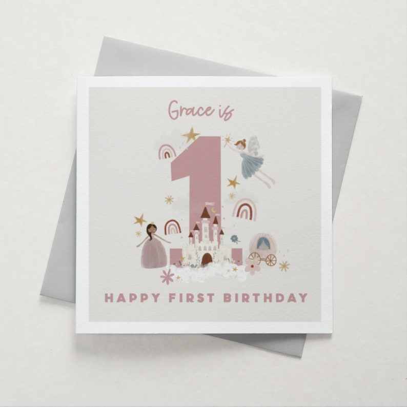 Princess Number Birthday Card Can Be Personalised - Etsy