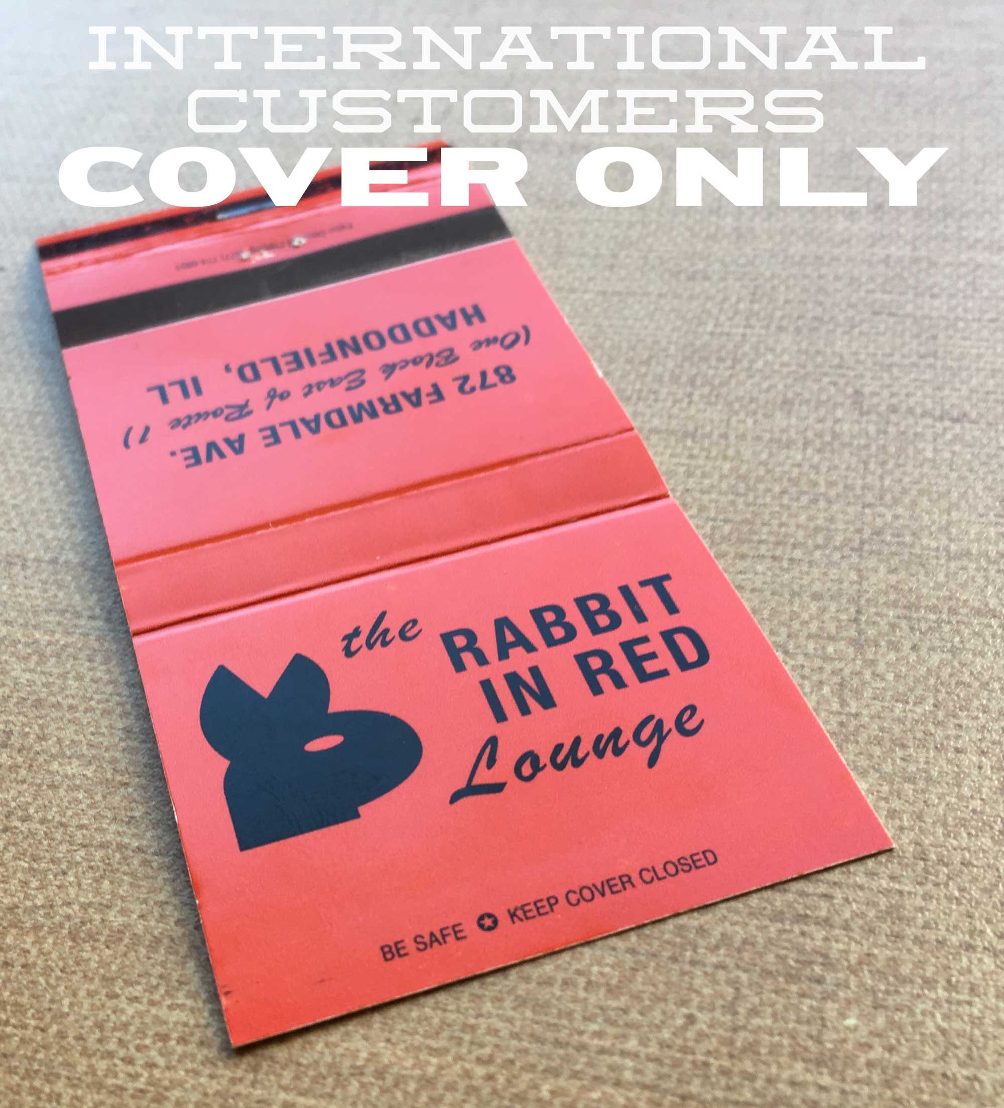 Rabbit in Red Lounge Match Book Halloween Movie Prop Replica - Etsy