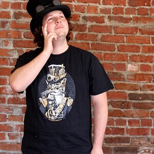 Steampunk Cat "the Commodore Owen P. Ticklewhiskers" Unisex T-shirt in ...