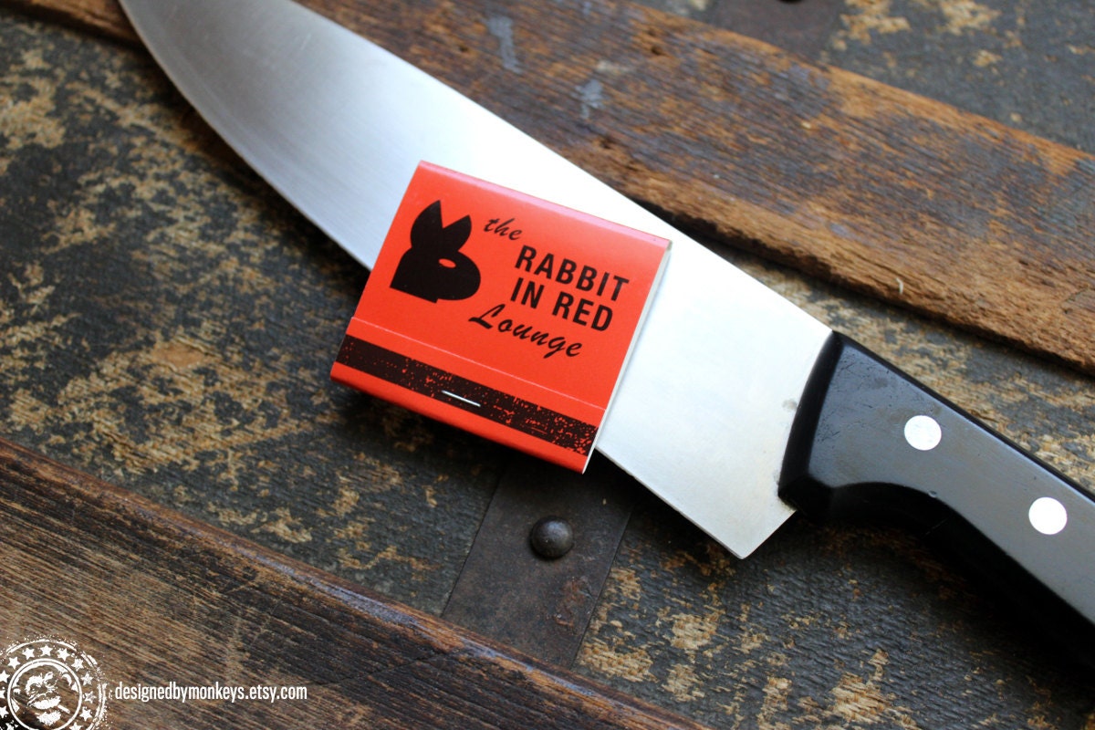 Rabbit in Red Lounge Match Book Halloween Movie Prop Replica - Etsy
