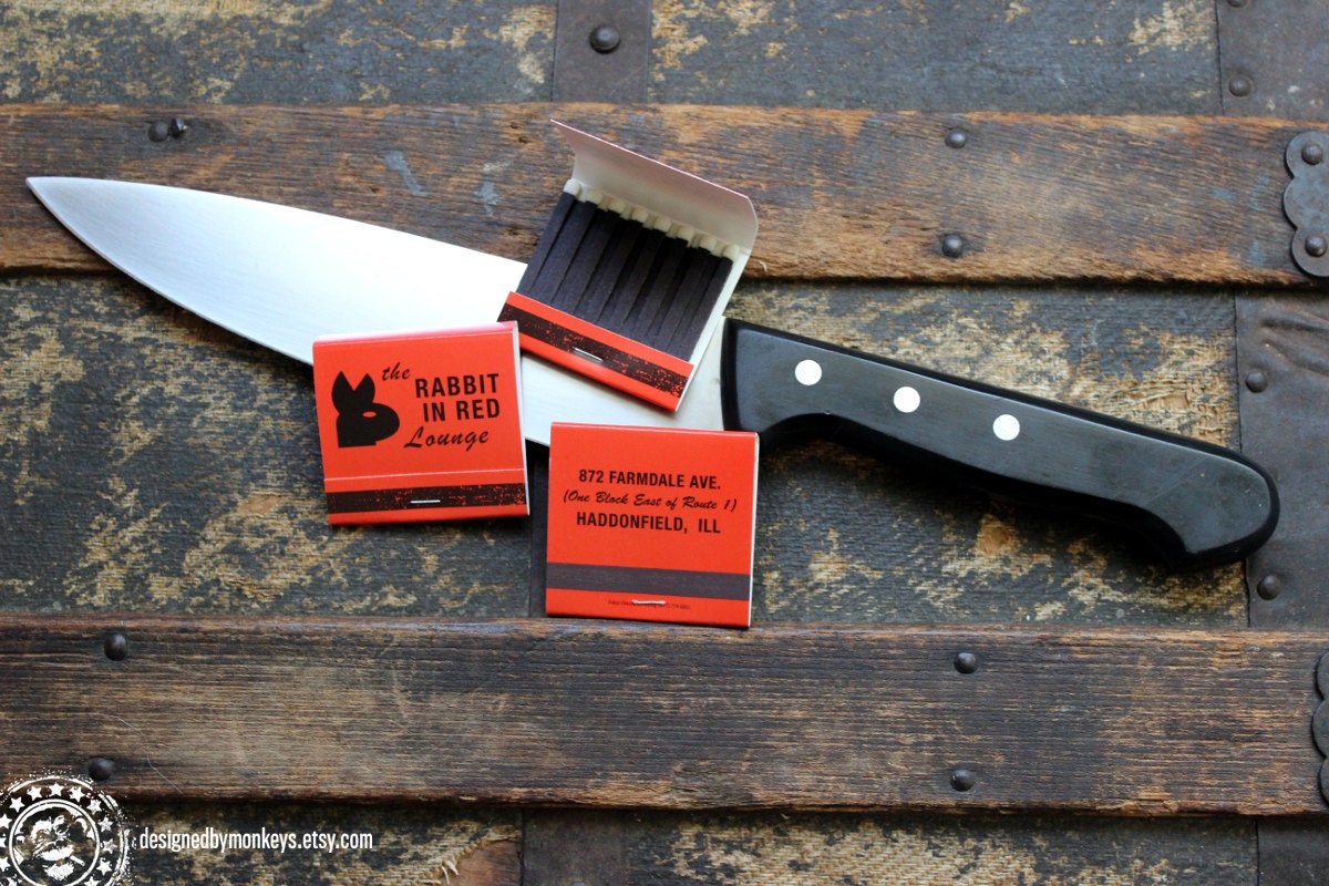 Rabbit in Red Lounge Match Book Halloween Movie Prop Replica - Etsy