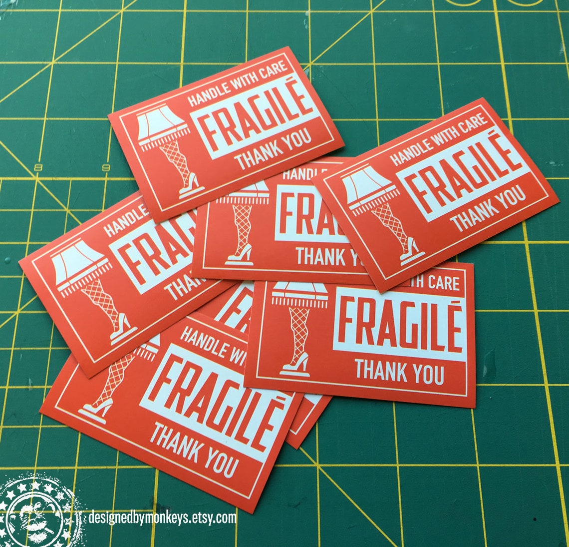 FRAGILE Mailing Labels A Christmas Story Leg Lamp Etsy - Etsy