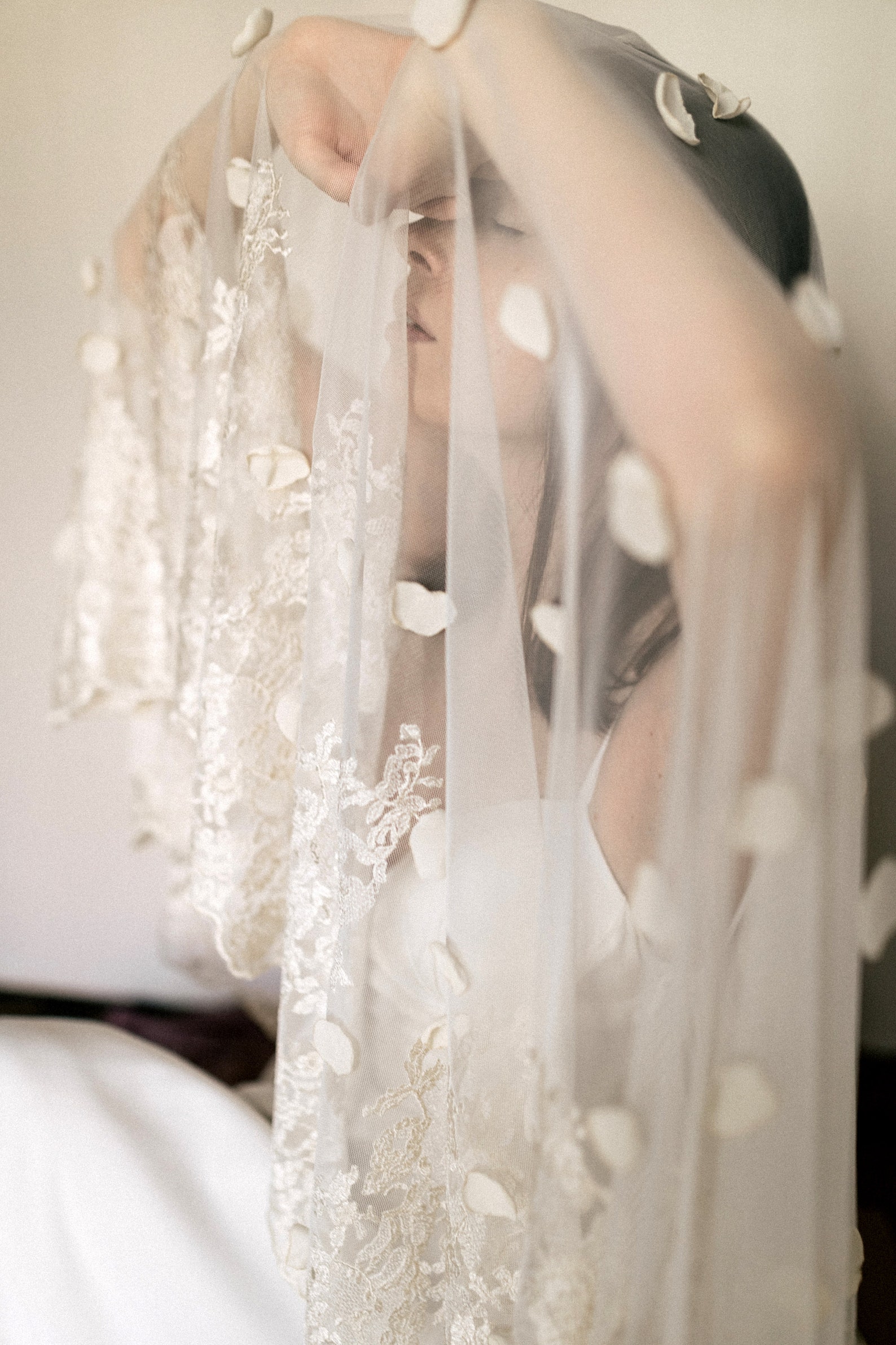 Monarch Beige Scalloped Edge Wedding Veil With Hand-sewn | Etsy