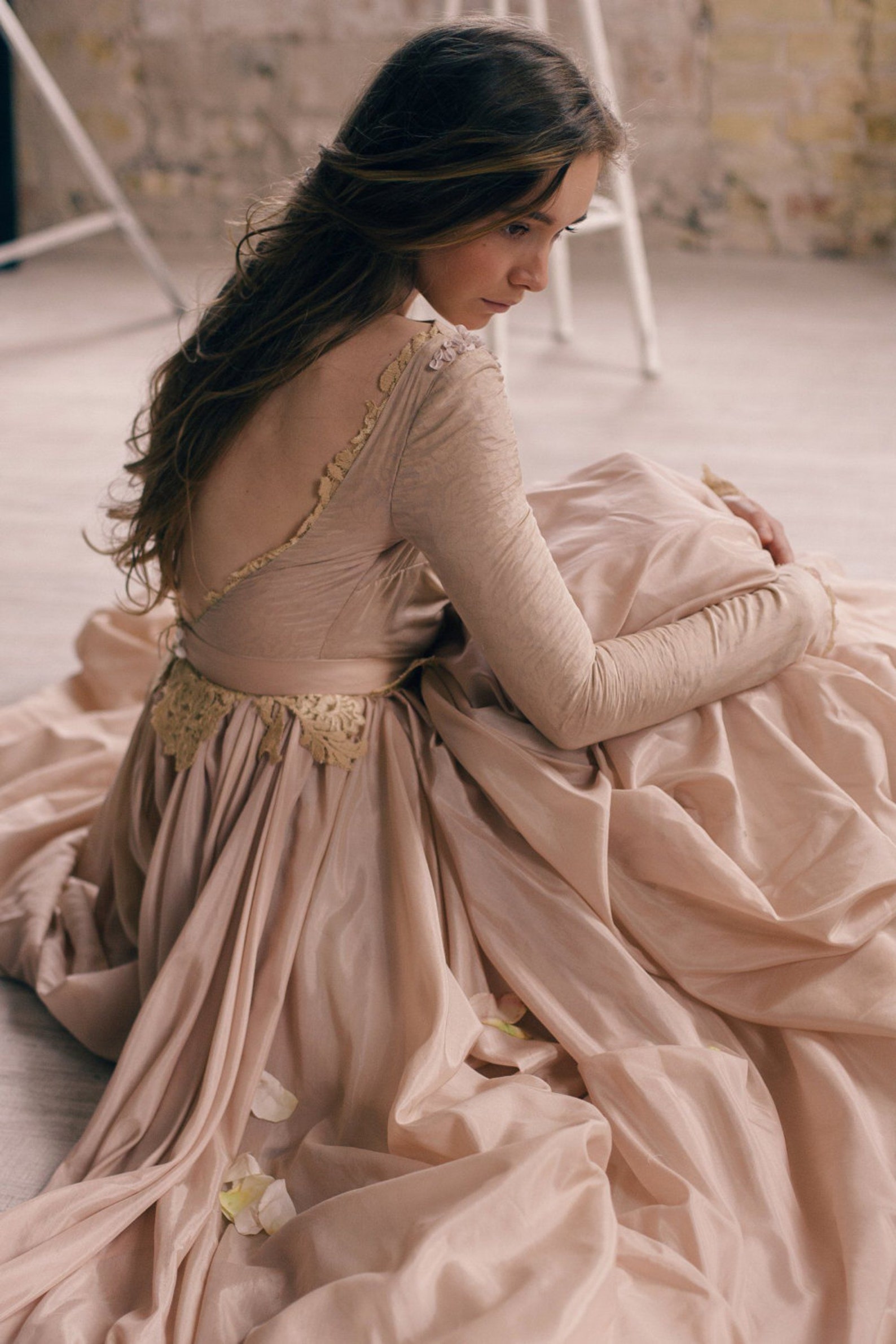 Ball-gown Open Back Wedding Dress With Lace Lining - Etsy