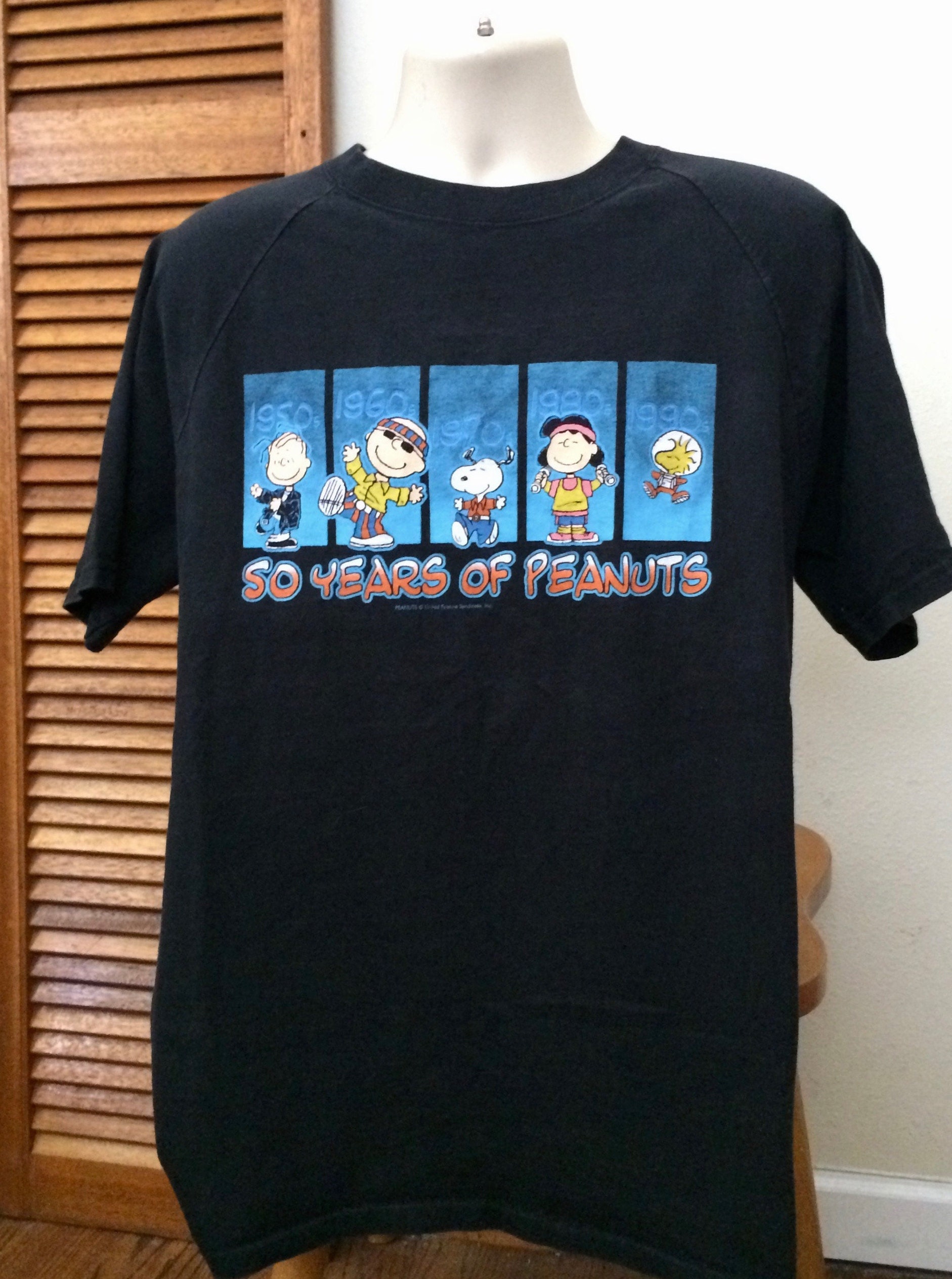 Vintage Snoopy T Shirts XL/XXL Snoopy Peanuts 50th Year - Etsy