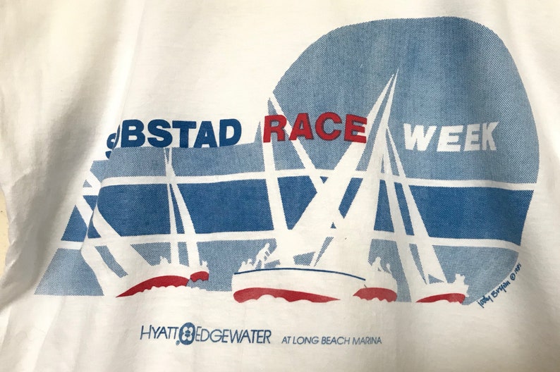 1980s Vintage T Shirts Nautical T Shirts 1985 Adult XS/S SOBSTAD ...