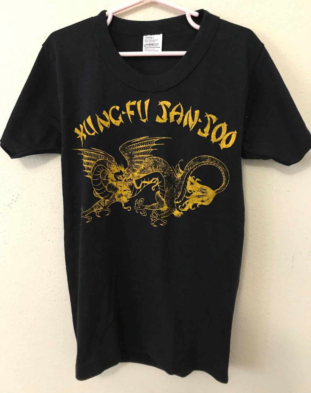 1970s 1980s Vintage Kung Fu T Shirt Made in the USA Unused Youth Size"l ...