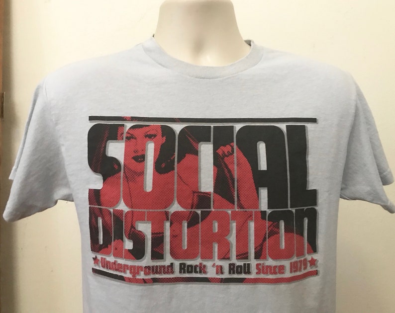 Social Distortion Concert T Shirt Bootleg Real Deal Gray Adult Small ...