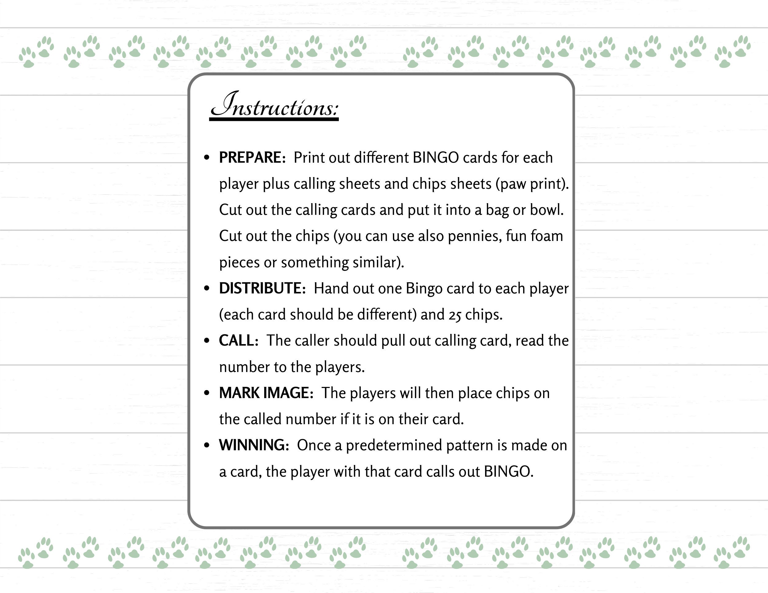 Printable Jungle Bingo for Kids Birthday, Digital Instant Download ...