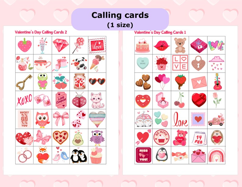 Printable Valentine's Day Bingo for Kids, 30 Different Cards, Digital ...
