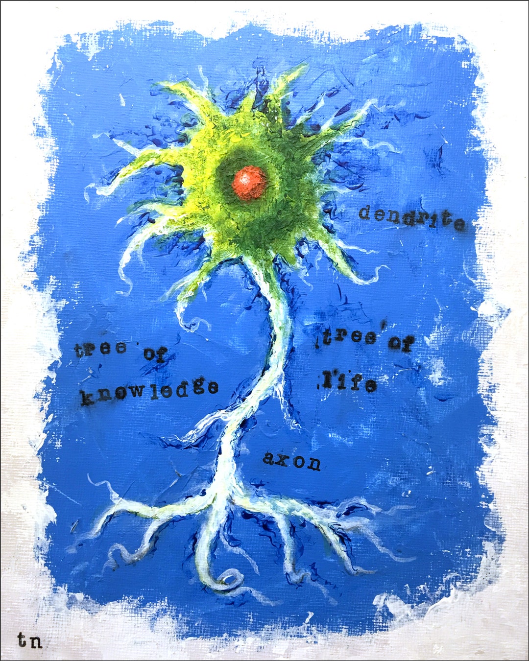 Tree of Life - Tree of Knowledge. 8x10 Inch Painting in Acrylic on ...