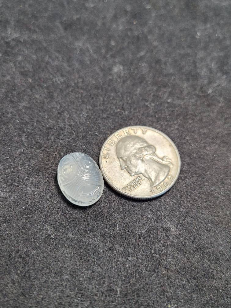 Moonstone Alien Scarab Carving - Etsy