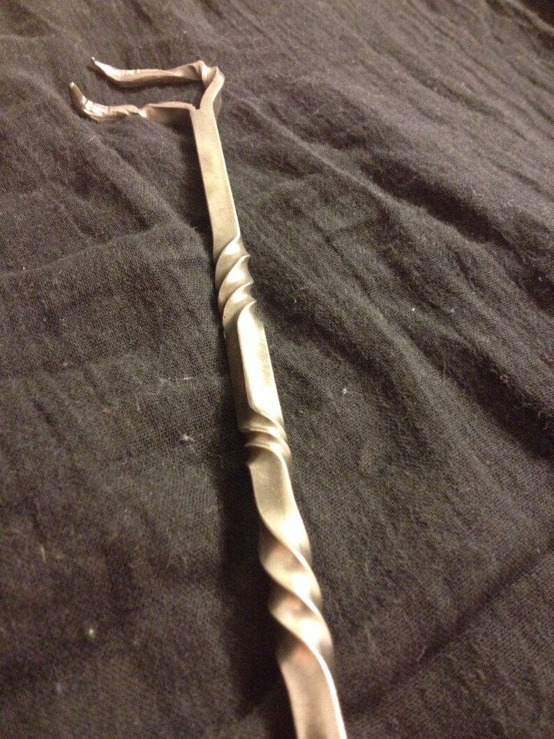 Hand Forged Medieval Style Meat Hook With Hand Turned Oak Handle - Etsy