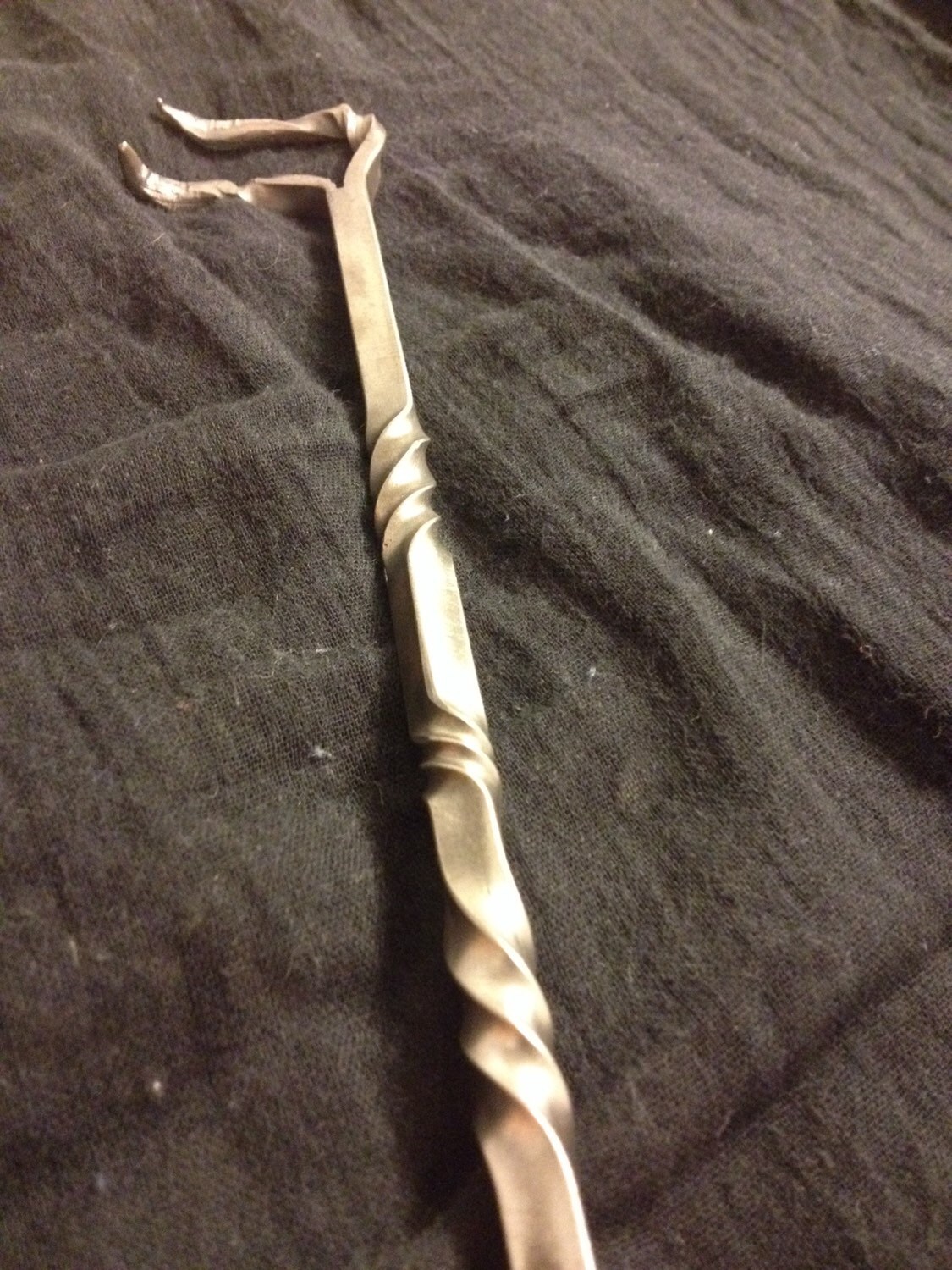 Hand Forged Medieval Style Meat Hook With Hand Turned Oak Handle - Etsy