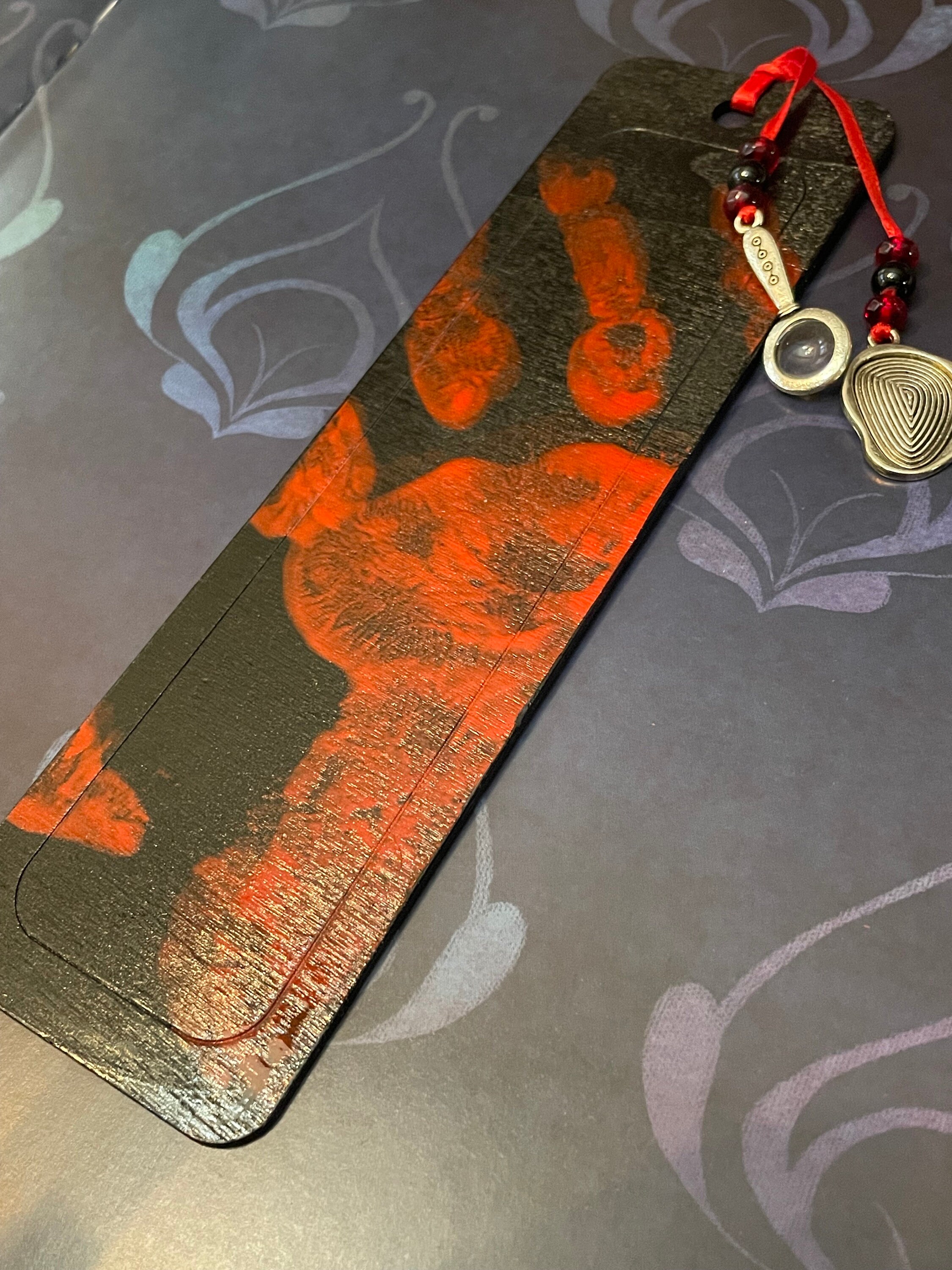 Bloody Handprint Bookmark - Etsy