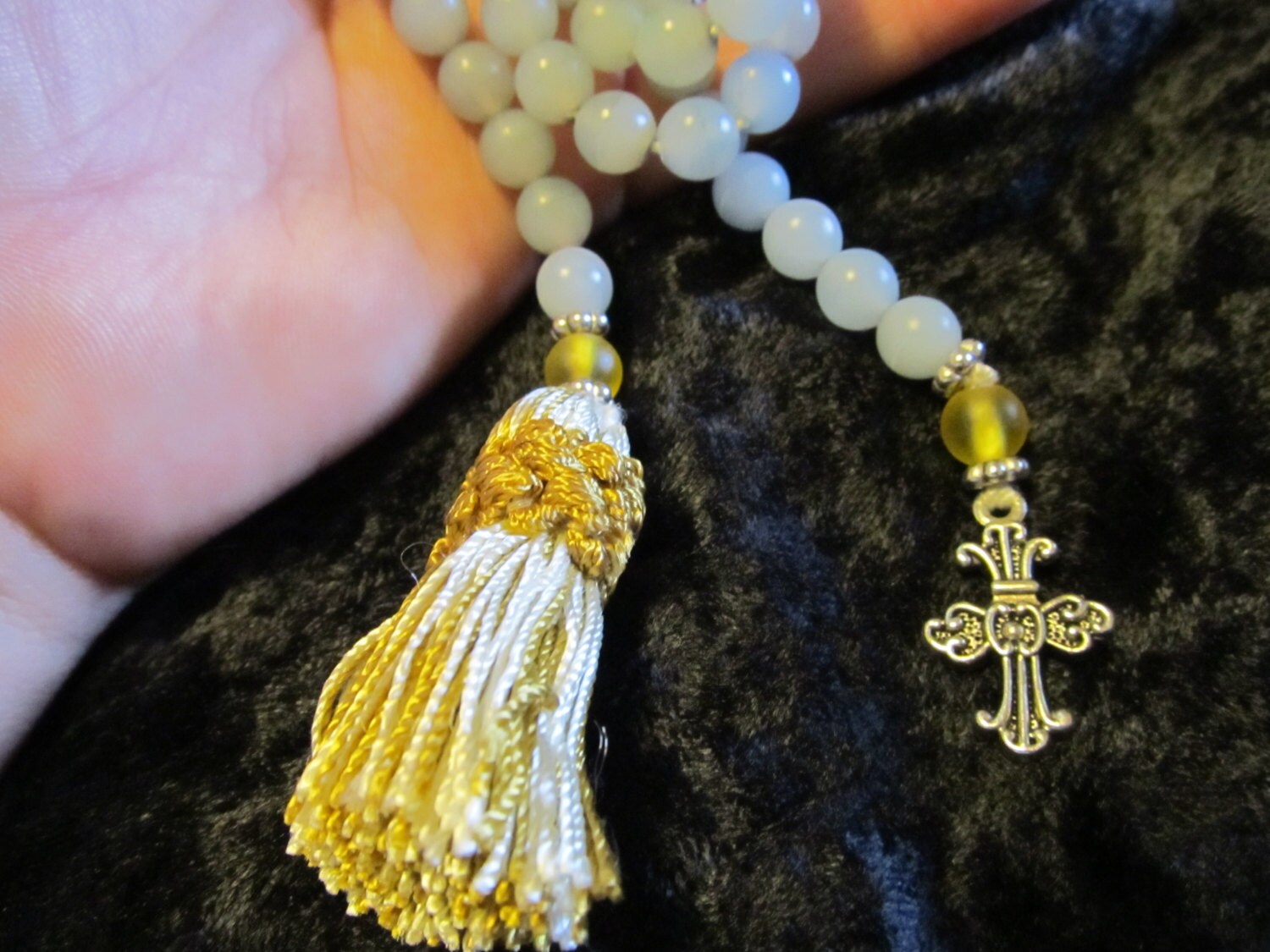 10mm Frosted Glass Paternoster Prayer Beads - Etsy Ireland