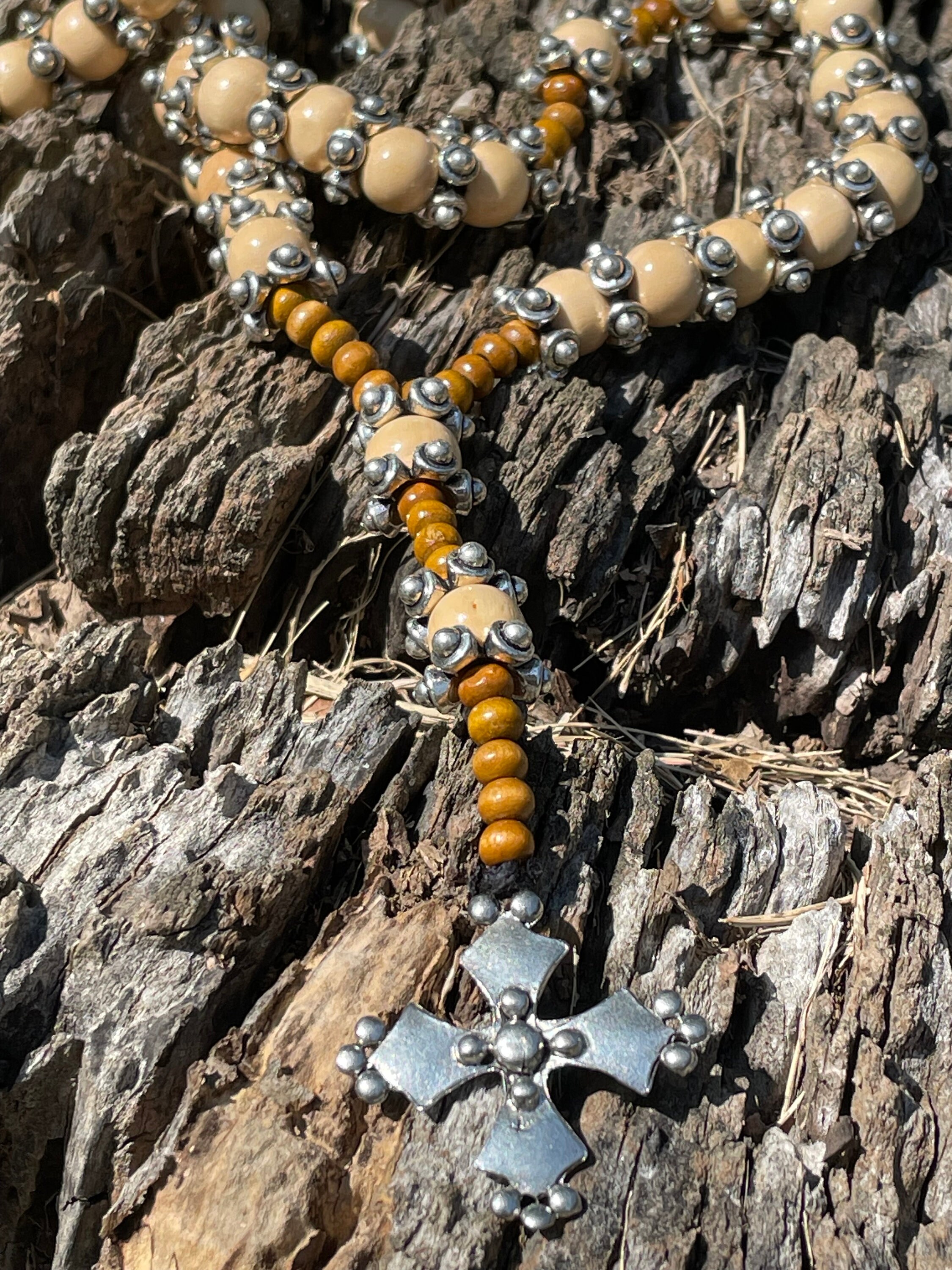Wood and Metal Paternoster Prayer Beads - Etsy
