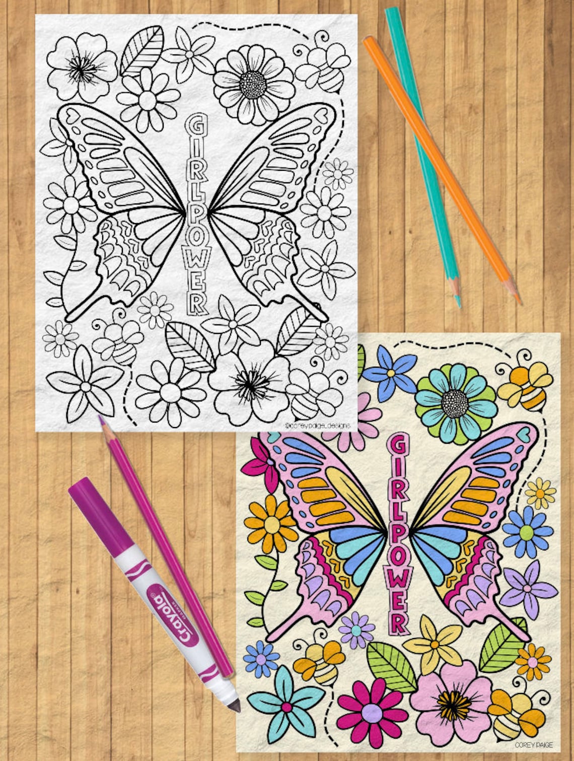 Girl Power Coloring Sheet - Etsy