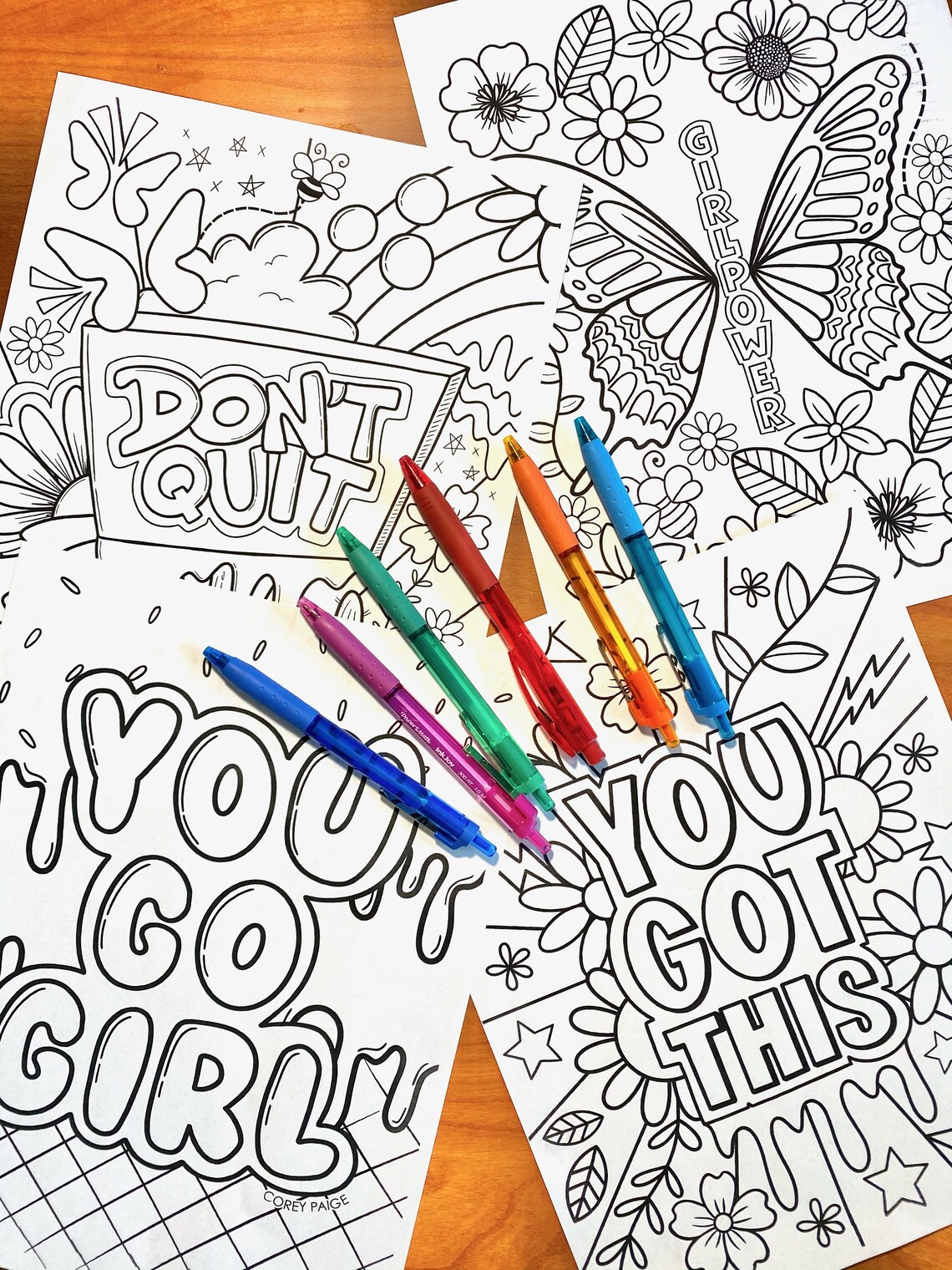You Go Girl Coloring Sheet | Etsy