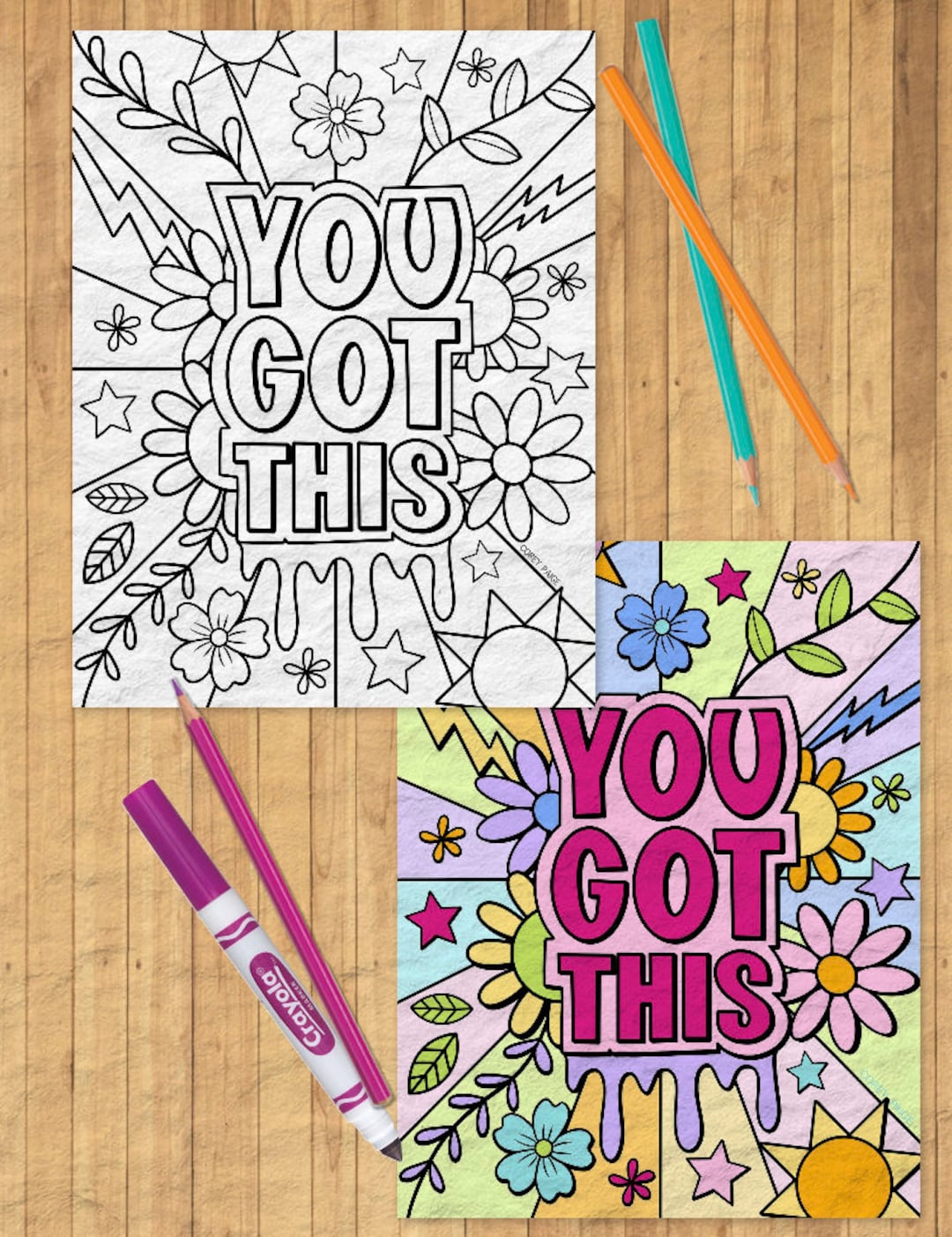 You Got This Coloring Sheet - Etsy
