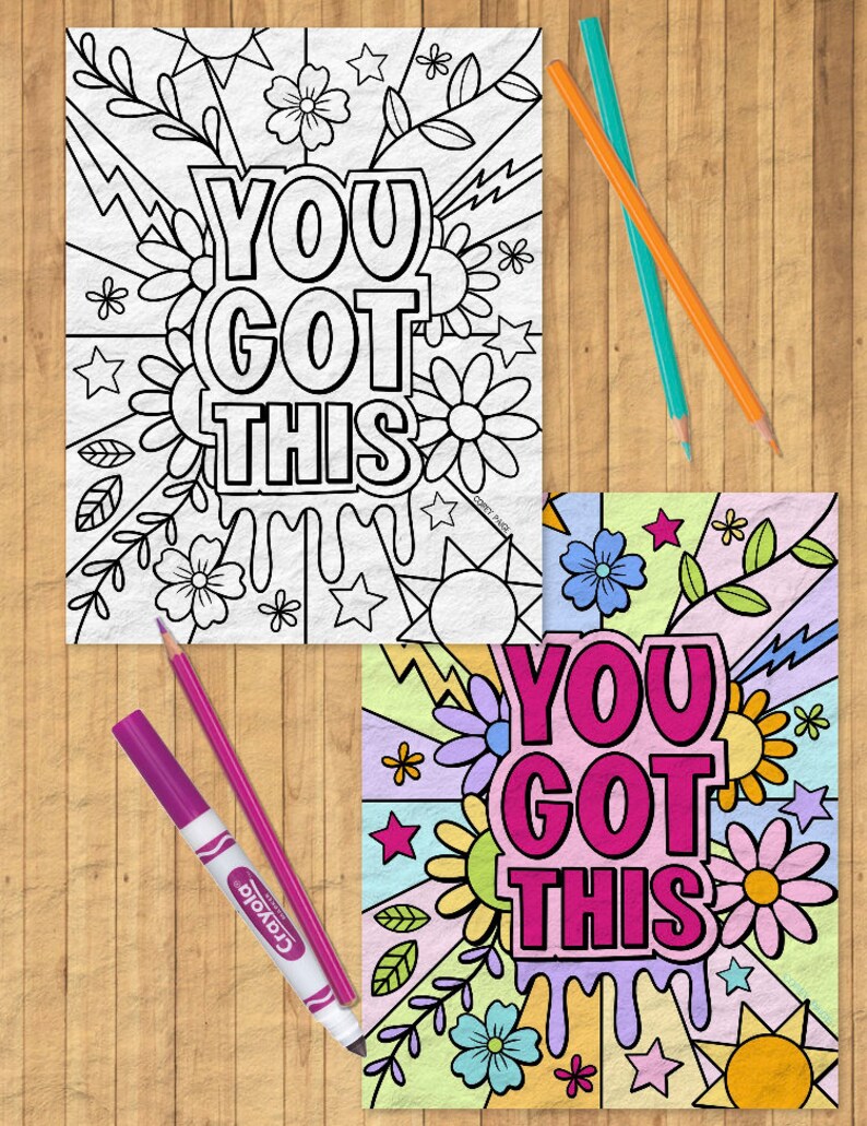 You Got This Coloring Sheet - Etsy