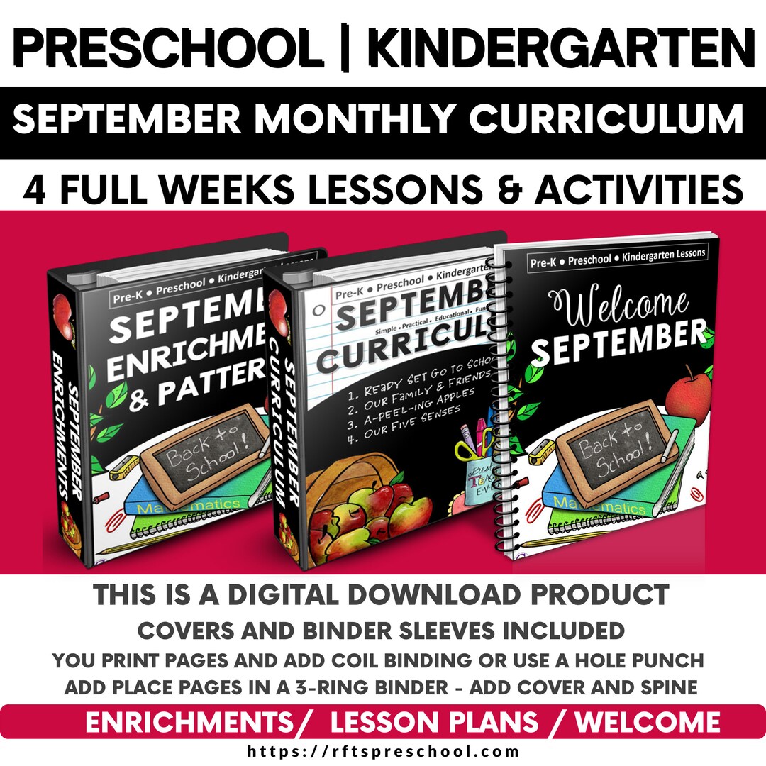 SEPTEMBER MONTHLY Curriculum, Printables, Preschool, Prek, Kindergarten ...