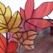Mirror With Leaves Stained Glass Wall Mirror Orange Leaves - Etsy