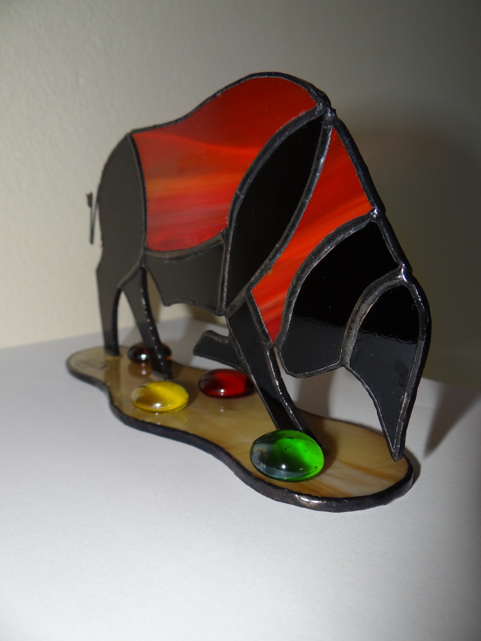 Bull Stained Glass Statue Standing Bull Fighting Bull Corrida | Etsy