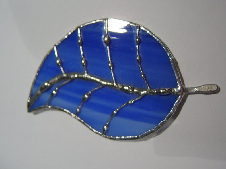 Leaf Floral Brooch Stained Glass Brooch Orange Leaf Gift for | Etsy