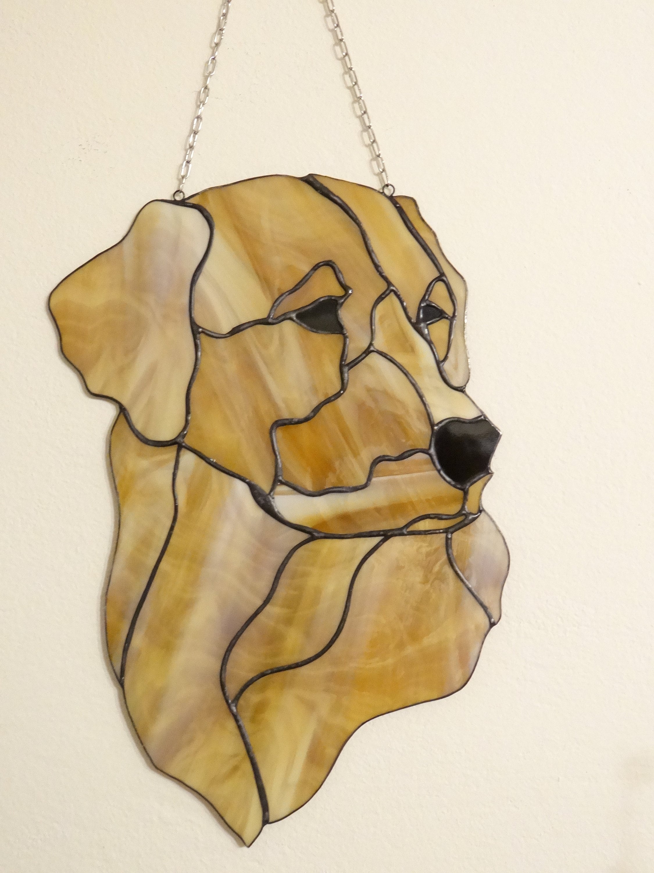 Golden Retriever Labrador Dog stained glass suncatcher Puppy | Etsy