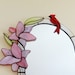 Lily and Cardinal Mirror Stained Glass Panel Pink Hanging Mirror Mother ...
