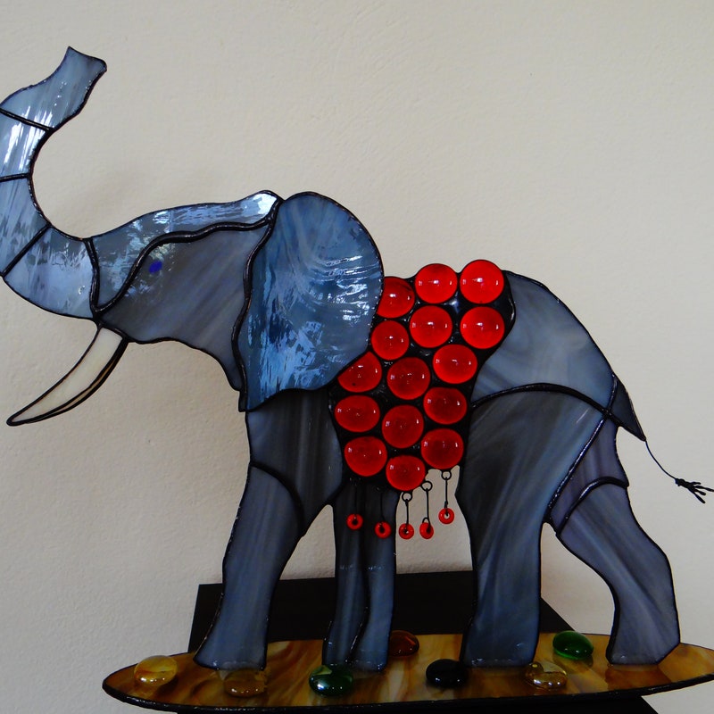 Glass Elephant - Etsy