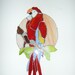 Parrot Stained Glass Suncatcher Wall Hanging Window Panel Parrot Wall ...
