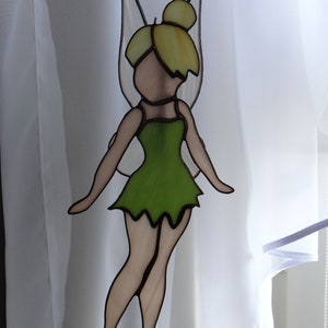 Tinker Bell Suncatcher: Handmade Stained Glass Fairy Window Hanging - Etsy