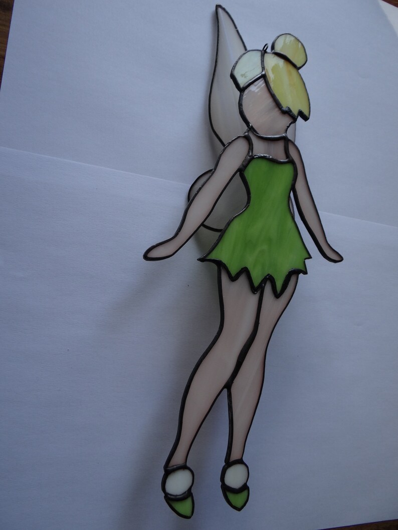 Tinker Bell Suncatcher: Handmade Stained Glass Fairy Window Hanging - Etsy