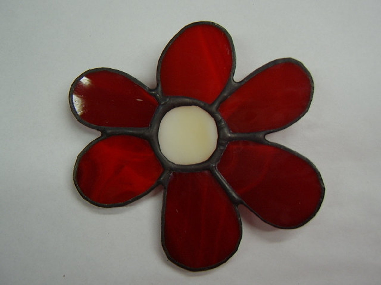 Flower Floral Brooch Stained Glass Brooch Blue Flower Gift for - Etsy